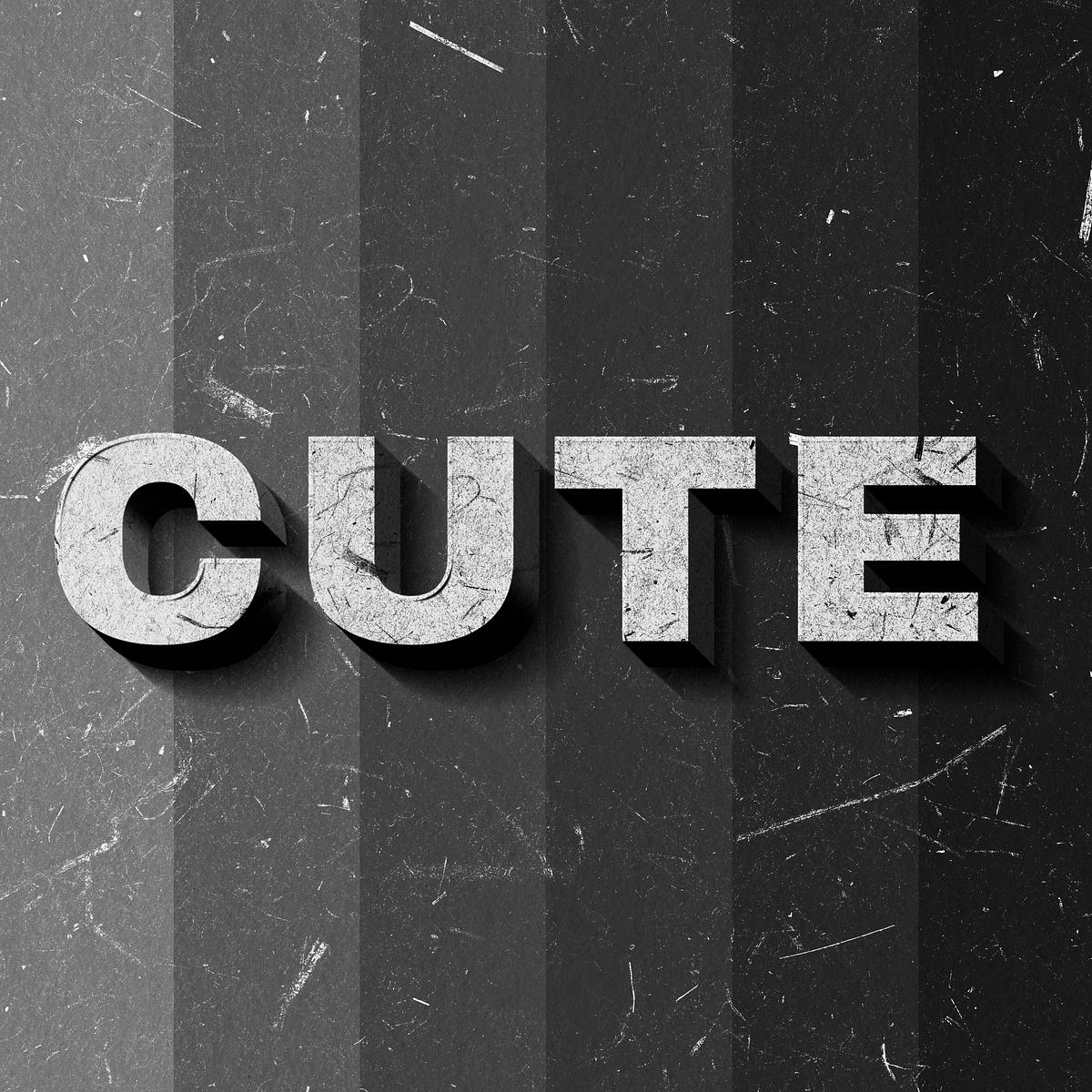 Cute Grayscale Word 3D On Paper Free Photo Rawpixel cute-grayscale-word-3d-on-paper-free-photo-rawpixel