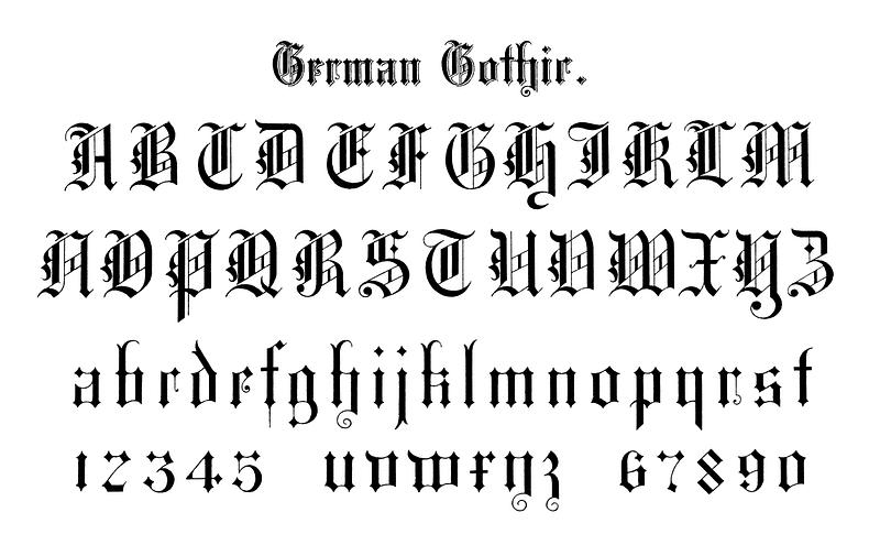 Old English calligraphy fonts from Draughtsman's Alphabets by Hermann ... Old English calligraphy fonts from Draughtsman's Alphabets by Hermann ...