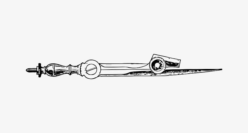 Antique Drafting Compass Royalty Free Stock Vector