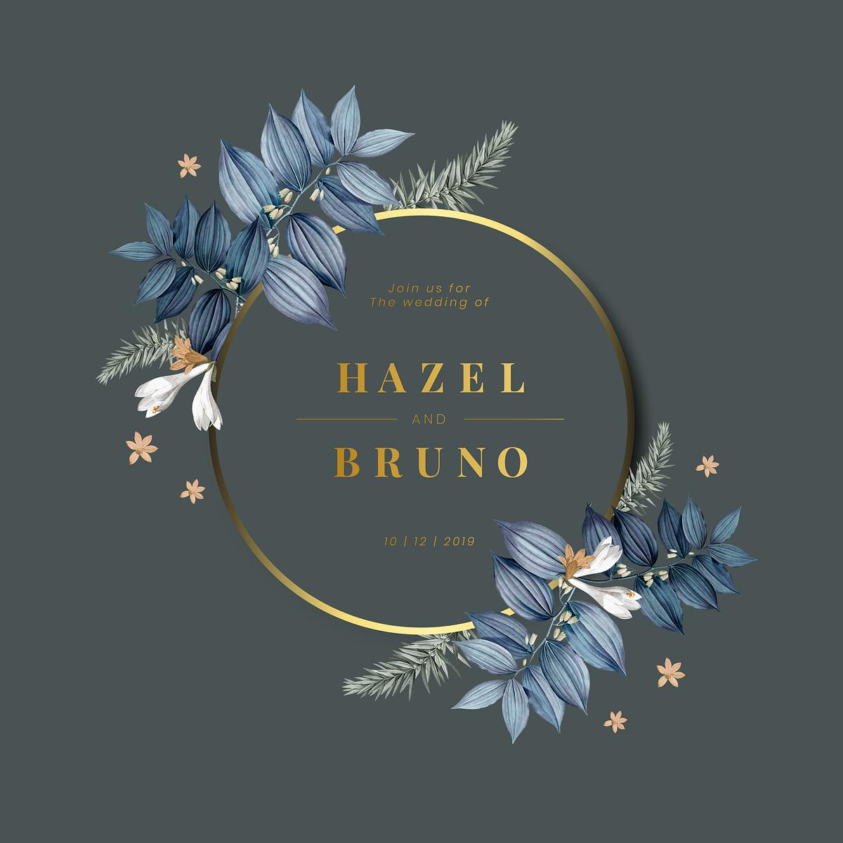 Floral Wedding Invitation Card Design Vector Royalty Free Stock floral-wedding-invitation-card-design-vector-royalty-free-stock