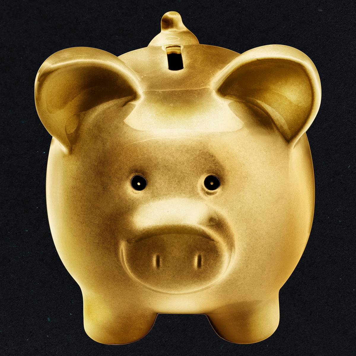 Gold Piggy Bank Sticker Design Free PSD Rawpixel gold-piggy-bank-sticker-design-free-psd-rawpixel