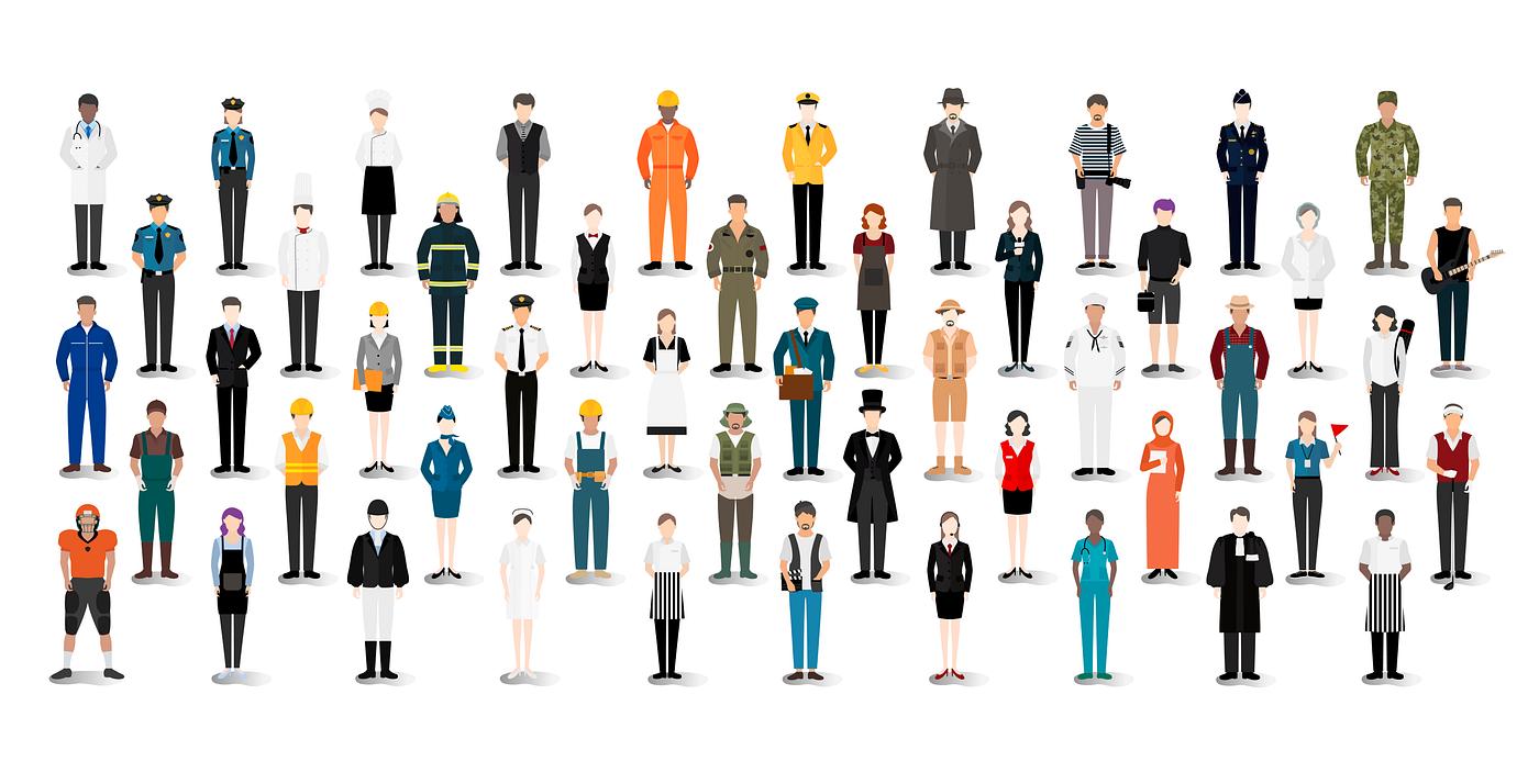 Illustration vector of various careers and professions | Free vector ... Illustration vector of various careers and professions | Free vector ...