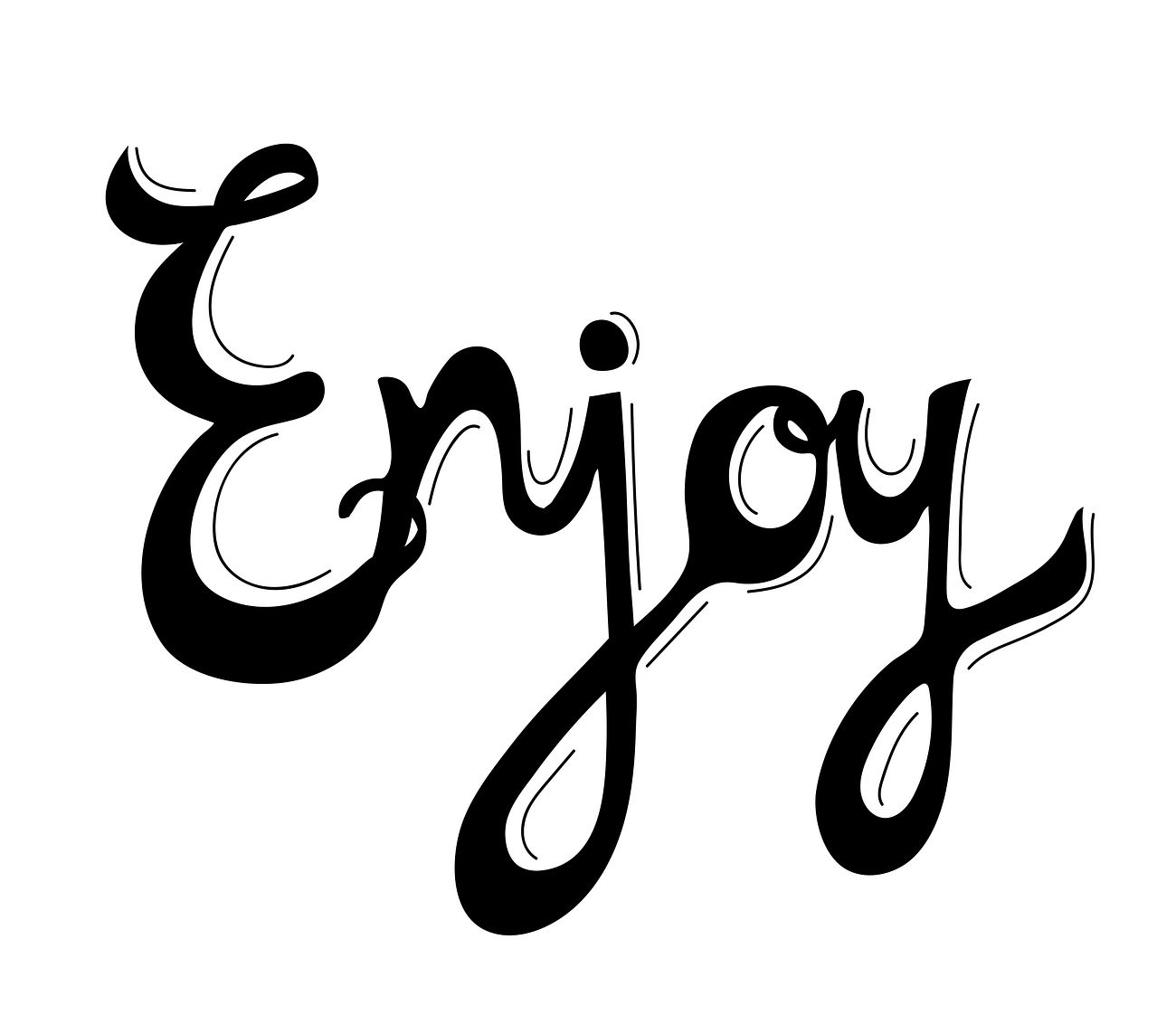 Enjoy Word Typography Design Illustration enjoy-word-typography-design-illustration