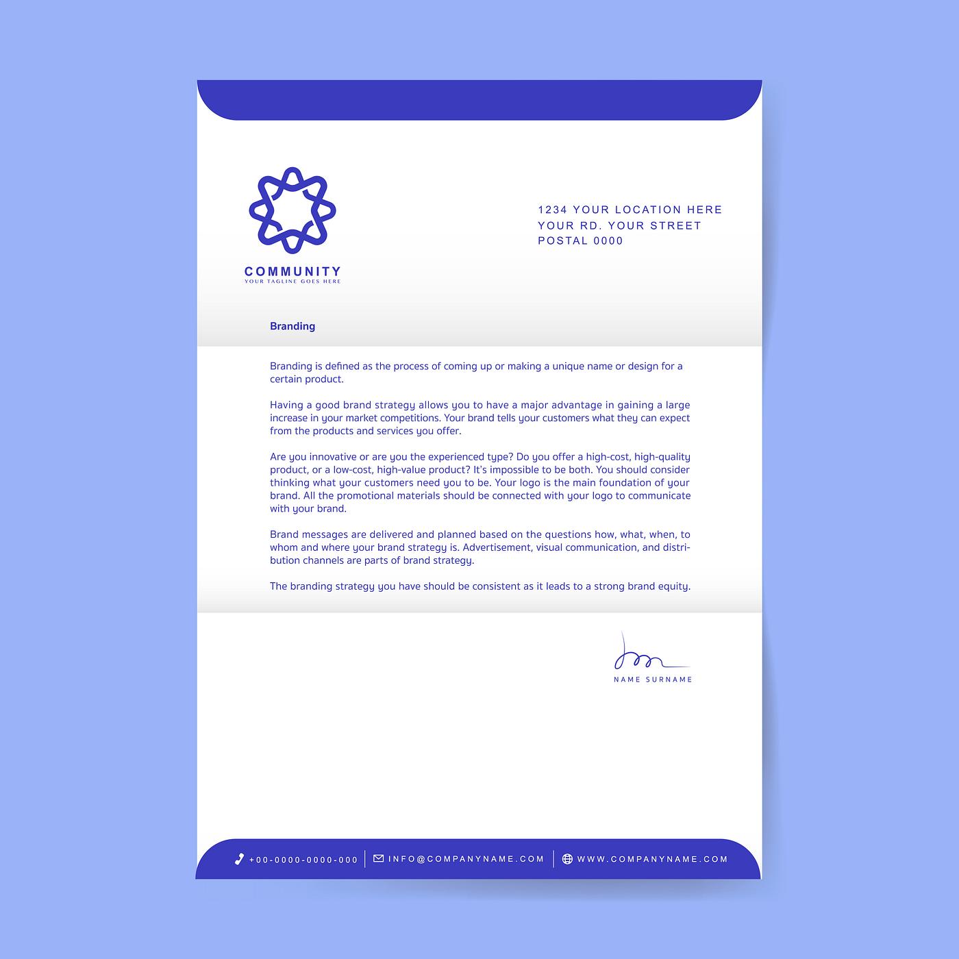 Letterhead Sample Template Best PPT Template Download letterhead-sample-template-best-ppt-template-download