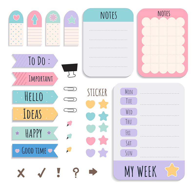 Cute Planner Stickers | Free Stock Vector - 892951