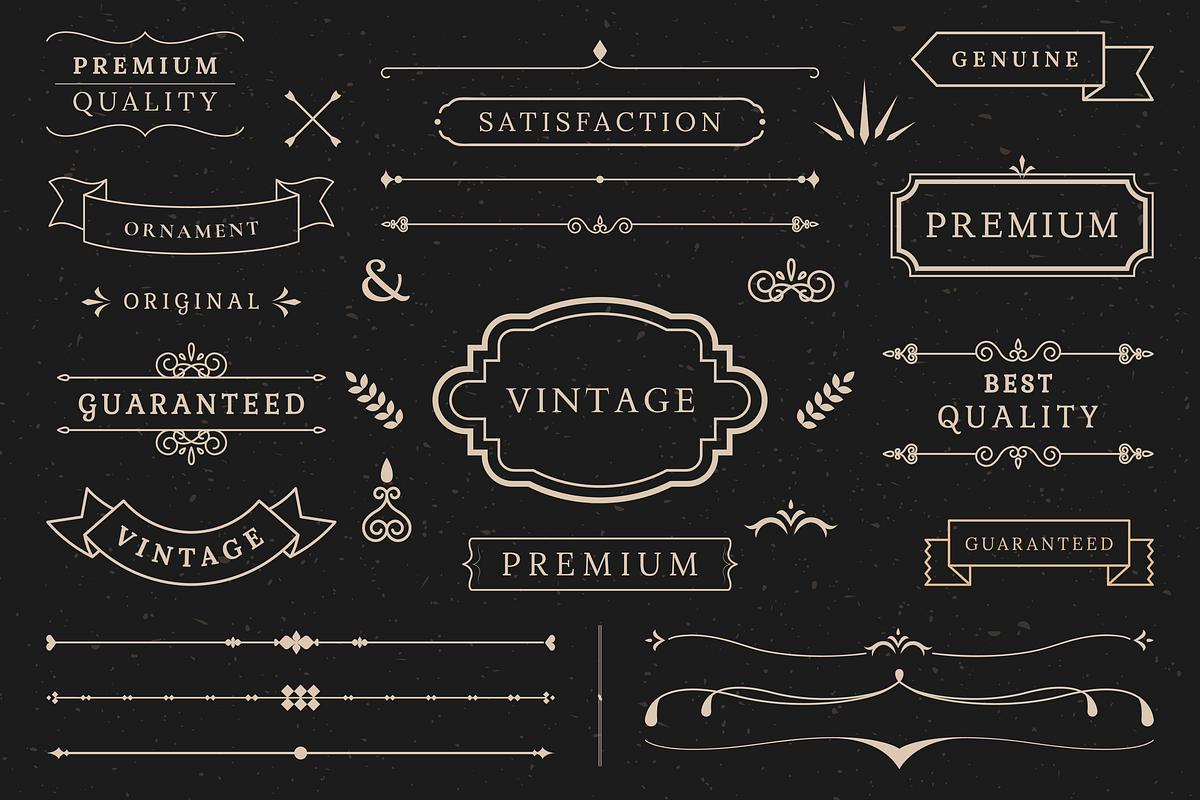 Vintage Premium Label Collection Vectors | Free Vector - Rawpixel