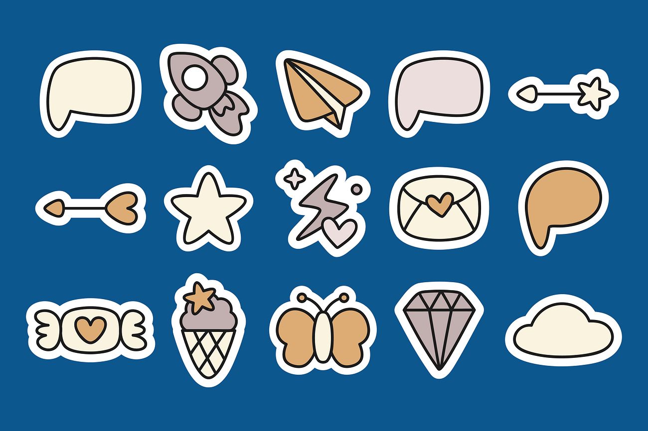 Cute Planner Sticker Vector Collection | Free Vector - Rawpixel