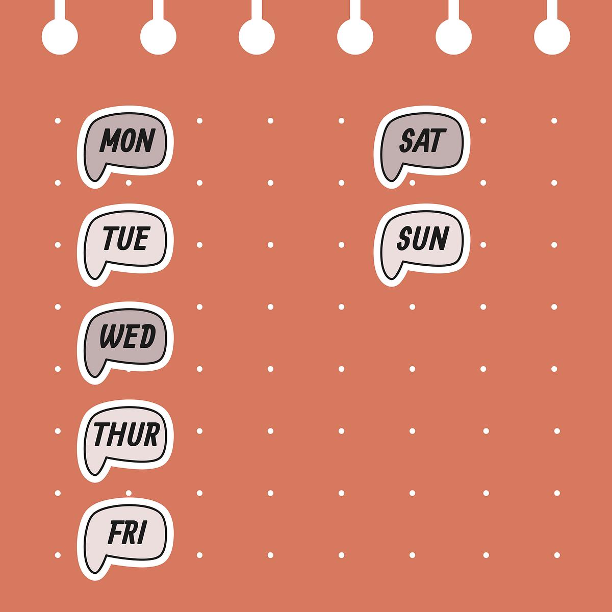 Cute Planner Page Vector Collection | Free Vector - Rawpixel