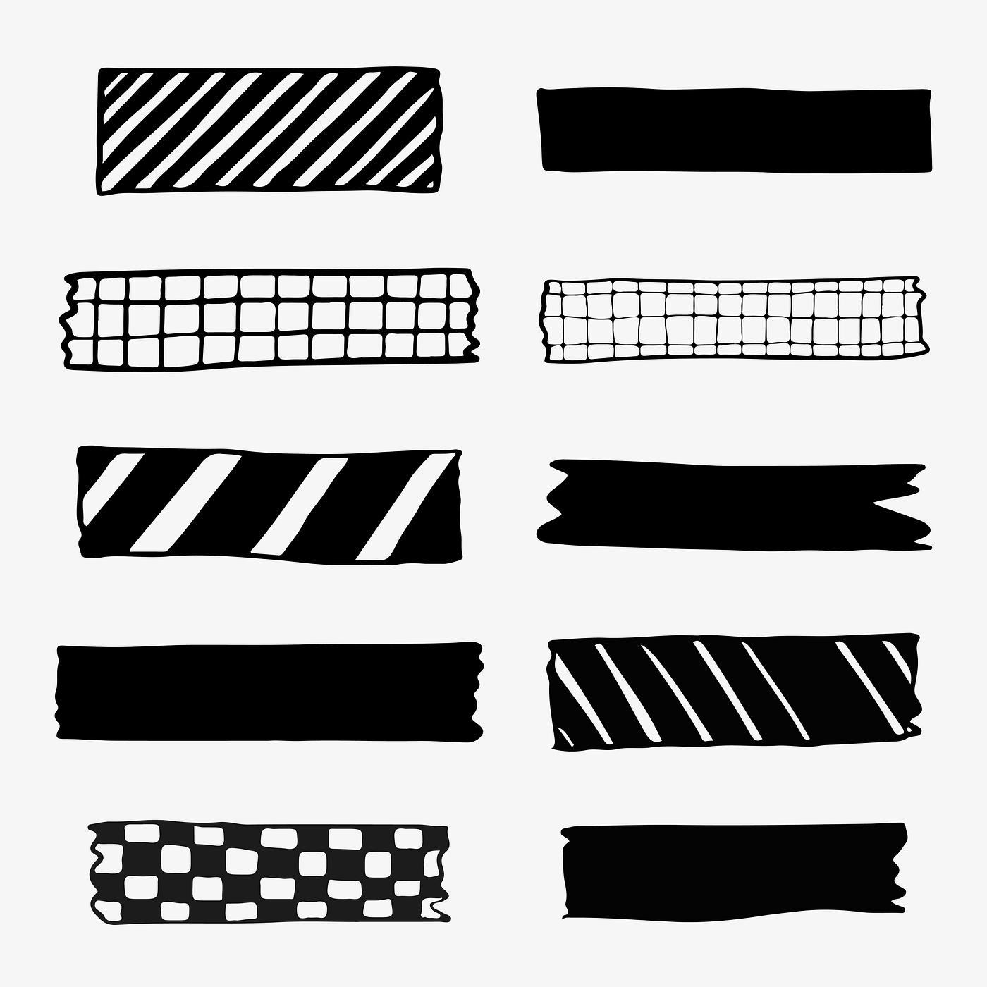 Patterned Washi Tape Set Royalty Free Vector 2100800