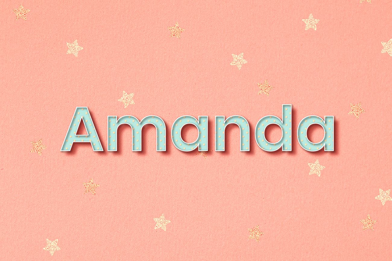 Amanda Female Name Typography Vector Free Stock Vector High Resolution Design