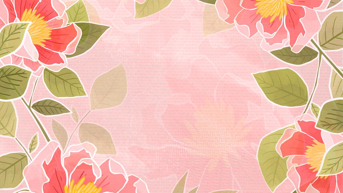 Hand Drawn Rose Background Psd | Premium Psd - Rawpixel
