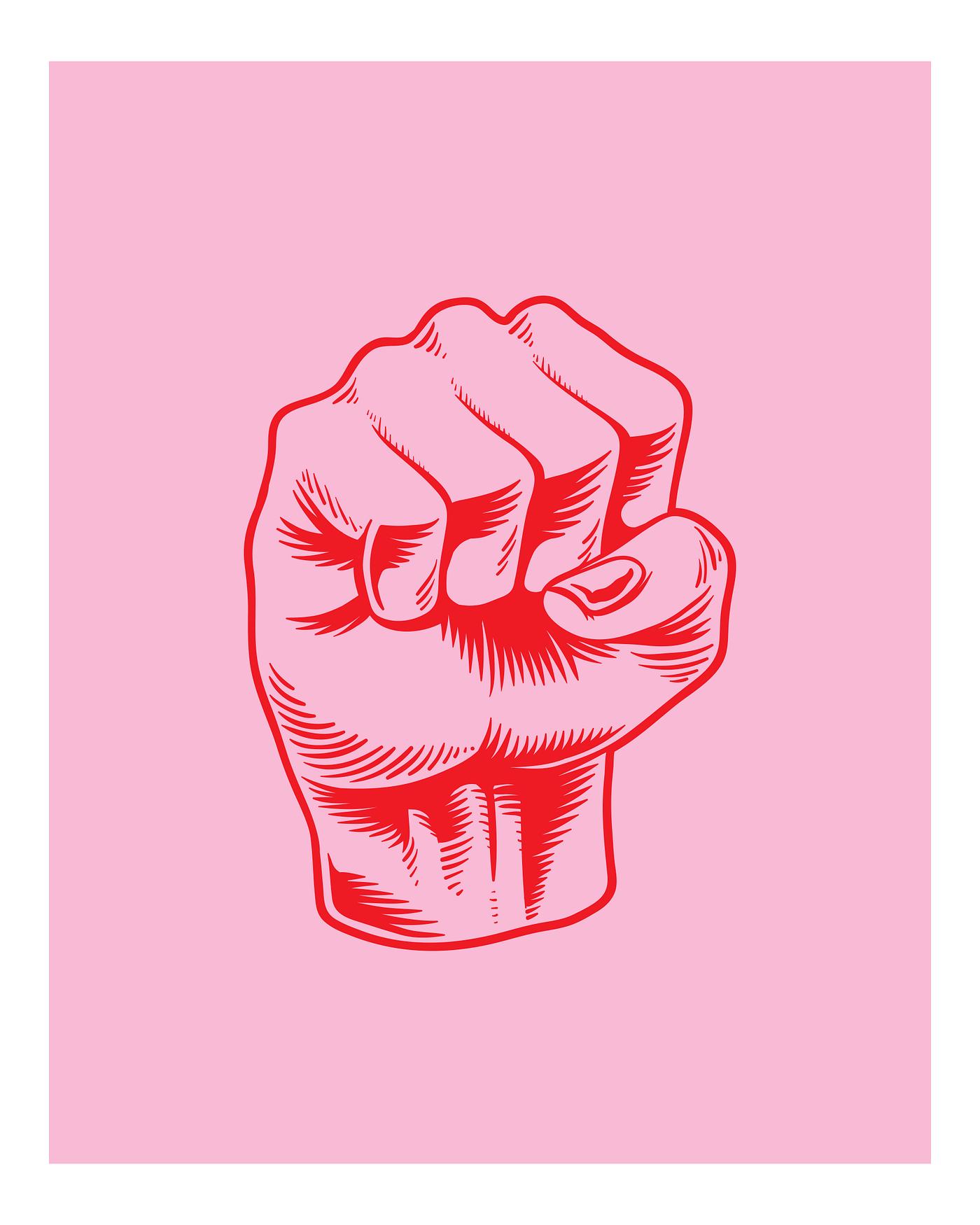 Pink Fist Illustration Wall Art Print And Poster Royalty Free pink-fist-illustration-wall-art-print-and-poster-royalty-free